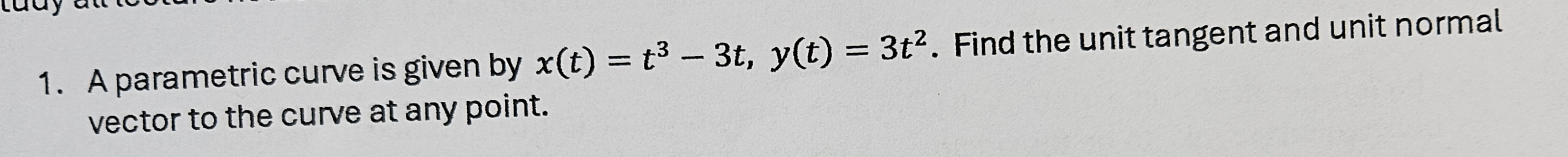 Solved A parametric curve is given by x(t)=t3-3t,y(t)=3t2. | Chegg.com
