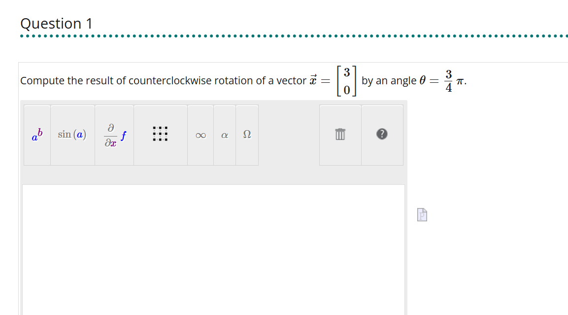 Solved Question 1Compute the result of ﻿counterclockwise | Chegg.com