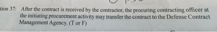 Solved After the contract is received by the contractor, the | Chegg.com