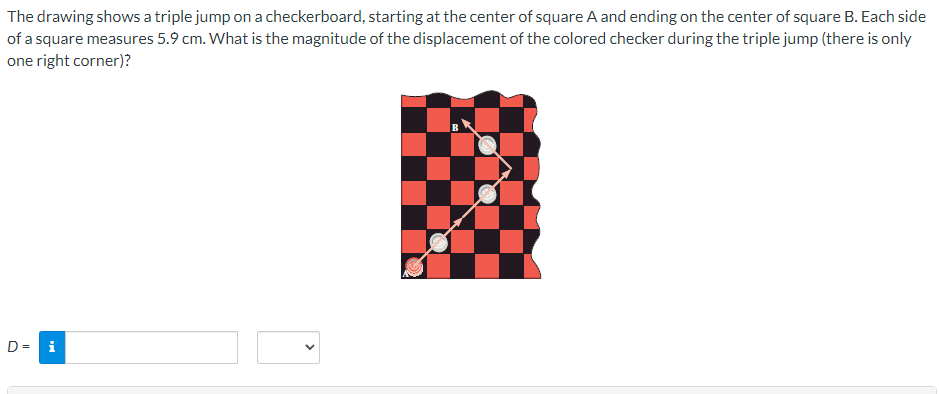 Solved The drawing shows a triple jump on a checkerboard, | Chegg.com