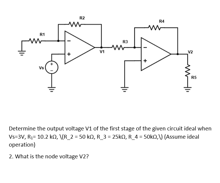 Solved R2 R4 w w R1 R3 w V1 V2 + Vs R5 = Determine the | Chegg.com