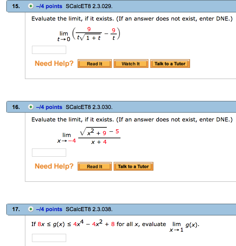 Solved 15. -14 points SCalcET8 2.3.029 Evaluate the limit, | Chegg.com Solved 15. -14 points SCalcET8 2.3.029 Evaluate the limit, | Chegg.com