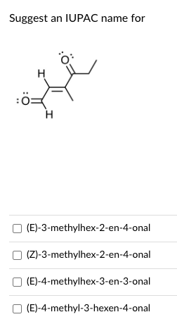 Suggest an IUPAC name for | Chegg.com