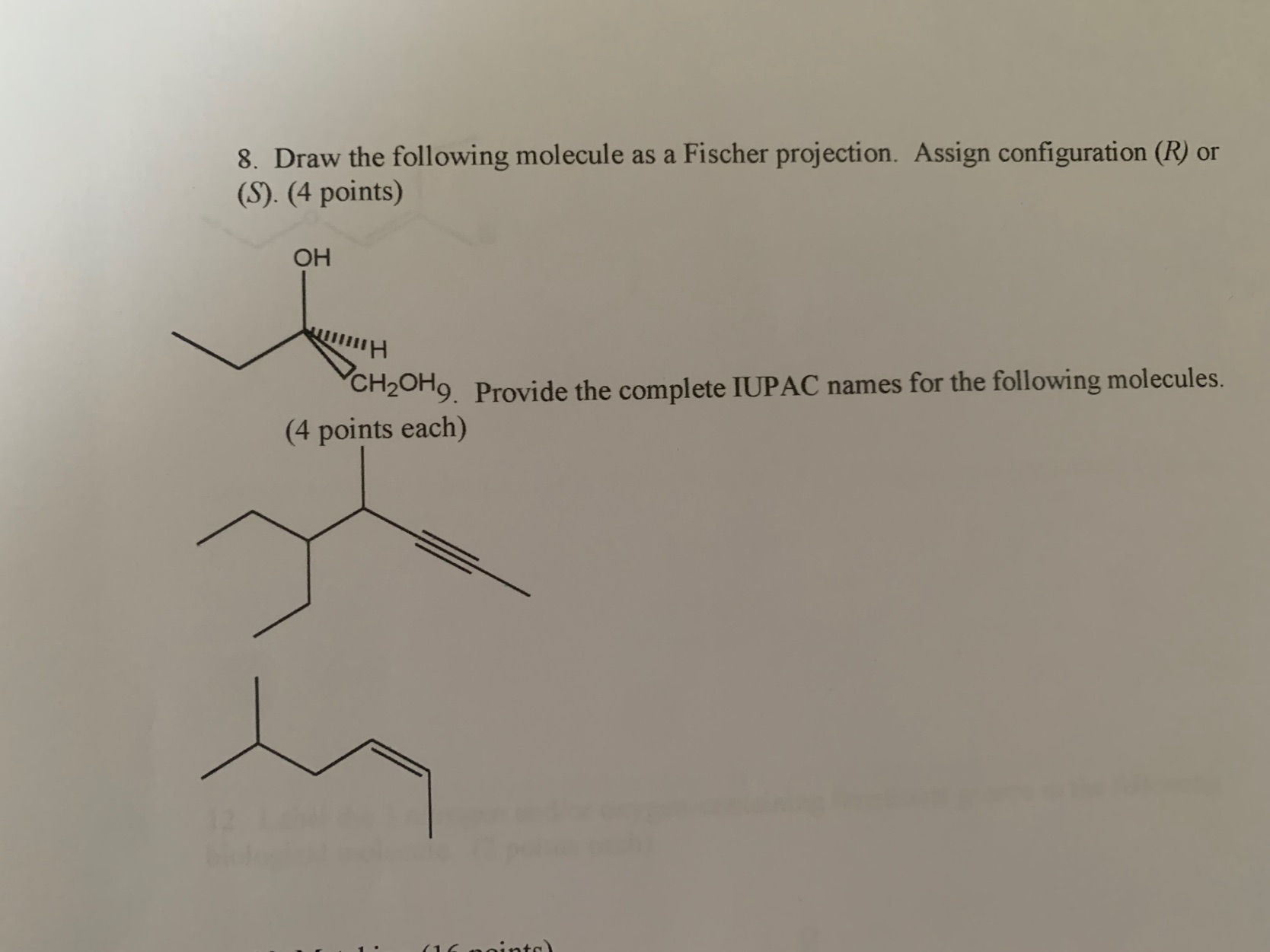 8. Draw the following molecule as a Fischer | Chegg.com