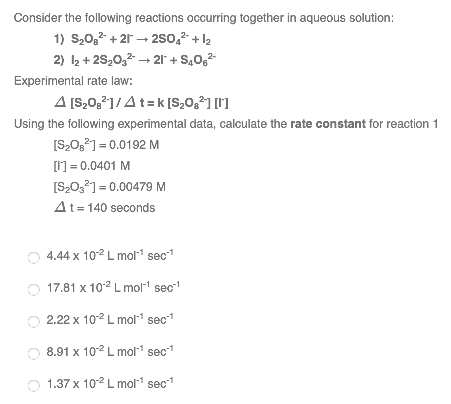 Solved Consider the following reactions occurring together | Chegg.com
