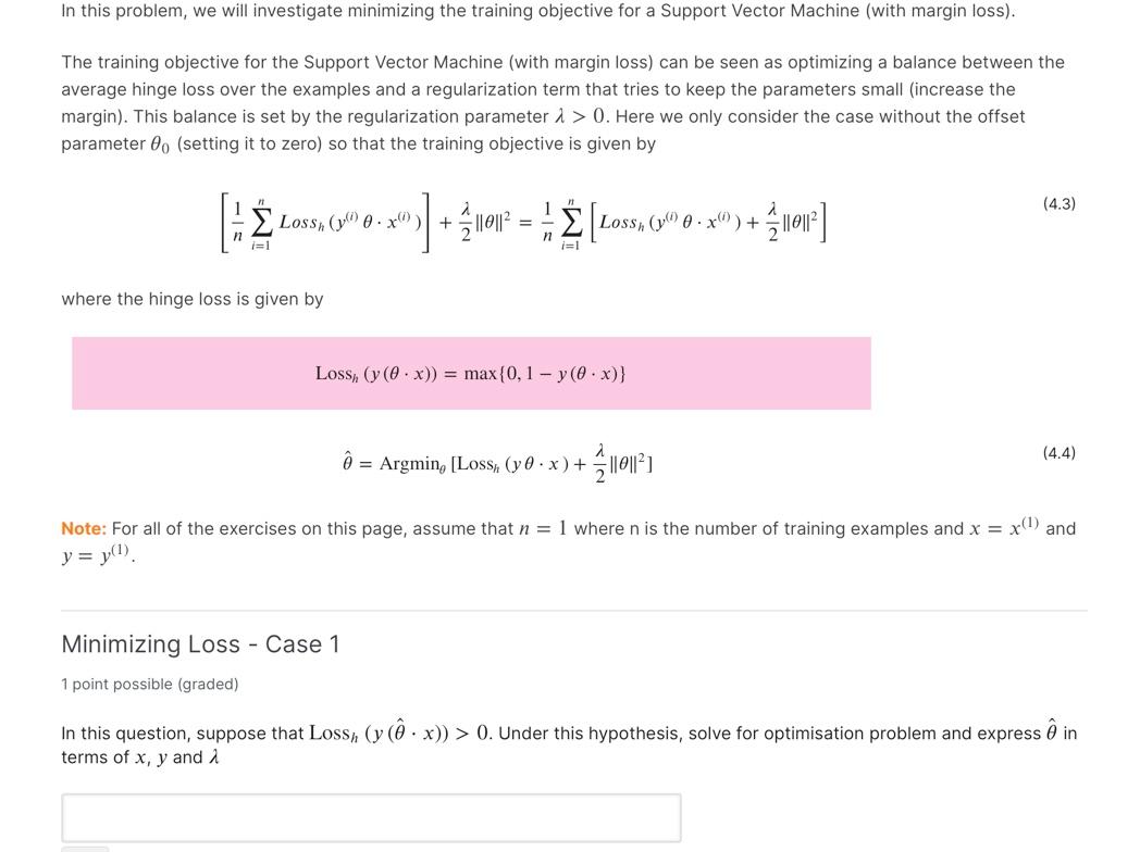 Solved In this problem, we will investigate minimizing the | Chegg.com