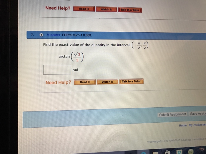Solved Find the exact value of the quantity in the interval | Chegg.com