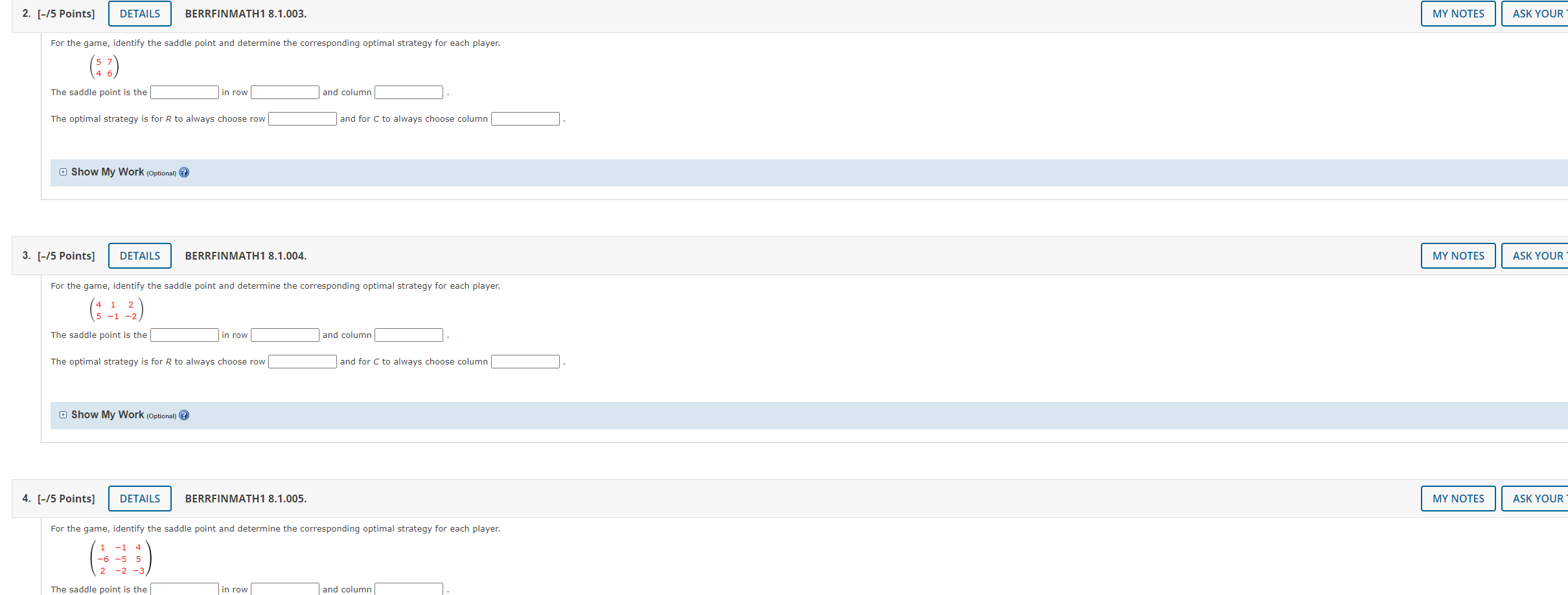 Solved 2. [-/5 Points] DETAILS BERRFINMATH1 8.1.003. MY | Chegg.com