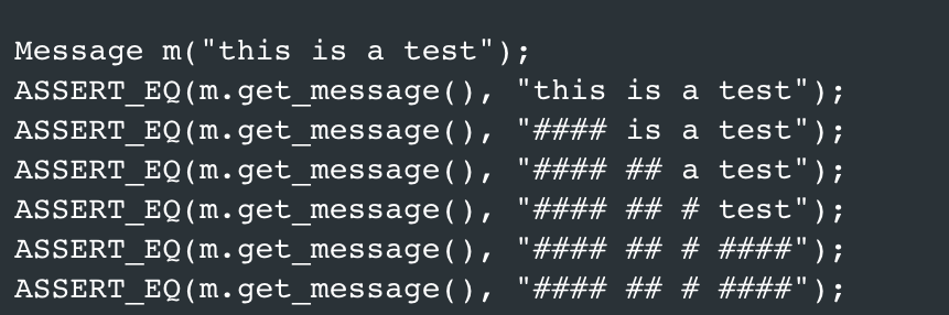 Message m("this is a test"); | Chegg.com