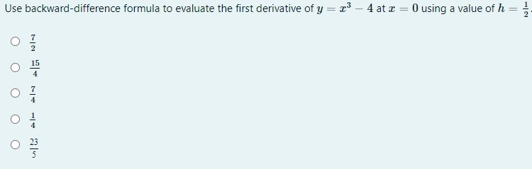Solved Use backward-difference formula to evaluate the first | Chegg.com