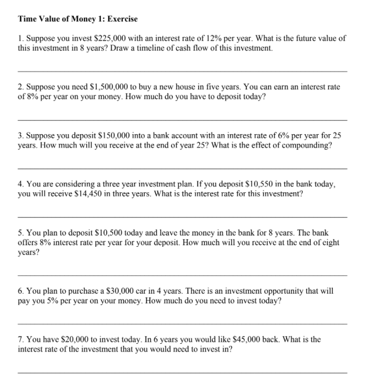 Solved Time Value of Money 1: Exercise 1. Suppose you invest | Chegg.com