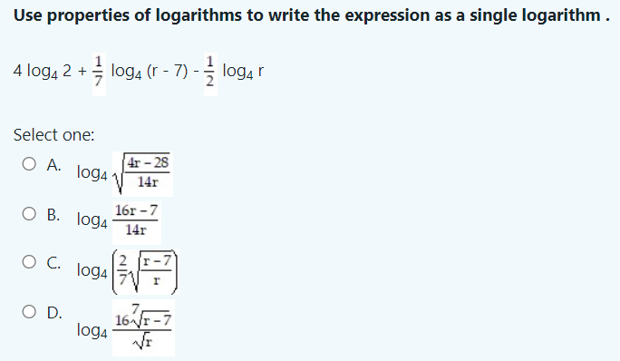 Solved Use properties of logarithms to write the expression | Chegg.com