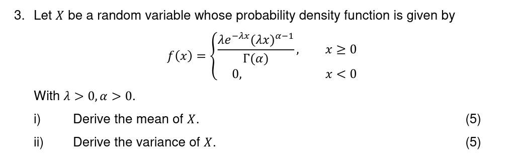 Solved 3. Let X be a random variable whose probability | Chegg.com