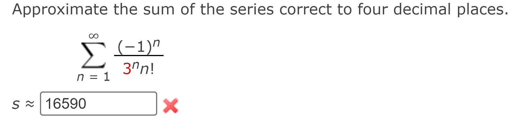 Solved Approximate the sum of the series correct to four | Chegg.com Solved Approximate the sum of the series correct to four | Chegg.com