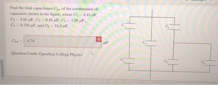 Solved Find the total capacitance Ctot of the combination of | Chegg.com