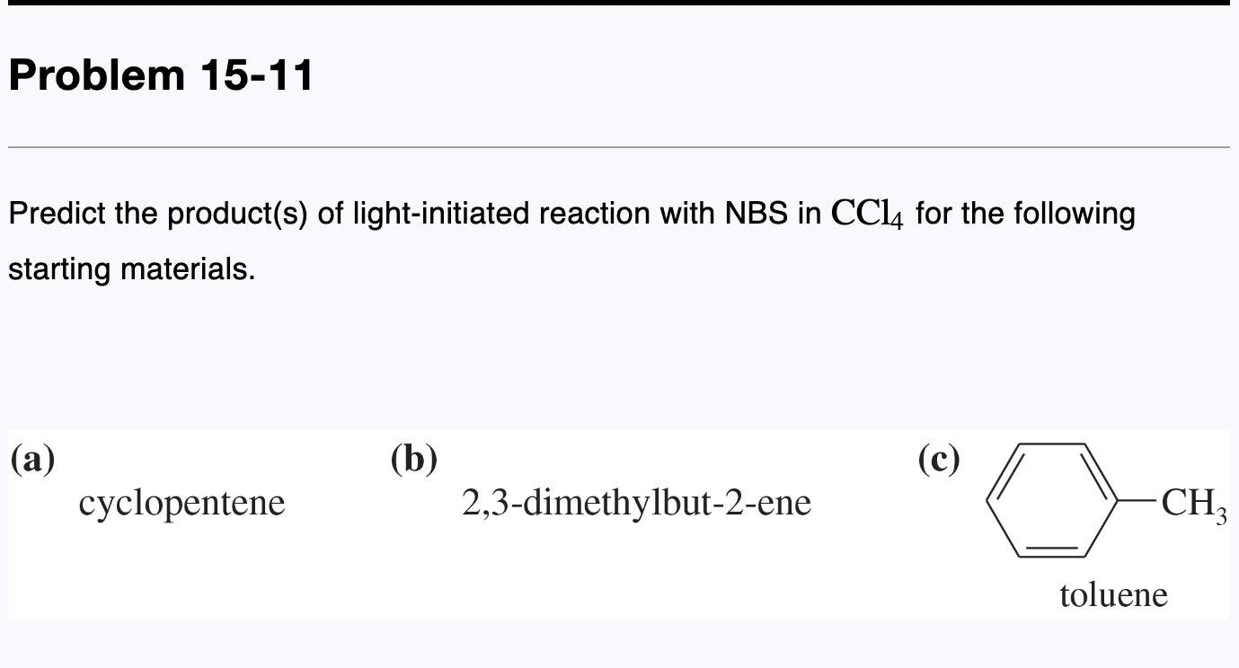 Solved Predict the product(s) of light-initiated reaction | Chegg.com