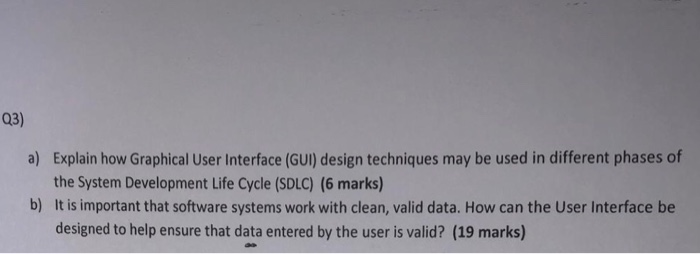 Solved 03 Explain How Graphical User Interface Gul Design 