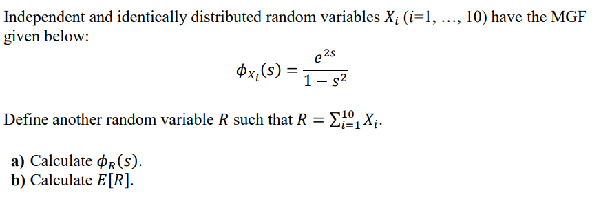 Solved Independent And Identically Distributed Random 