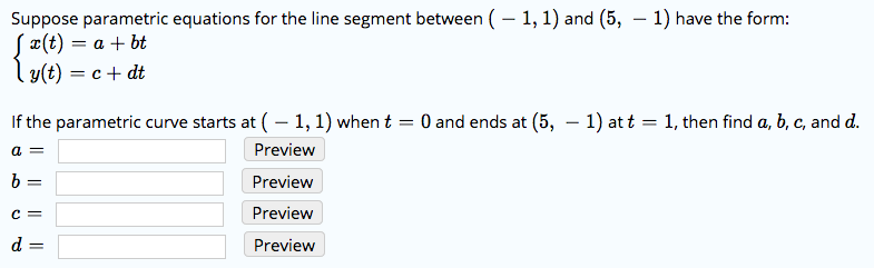 Solved Suppose parametric equations for the line segment | Chegg.com