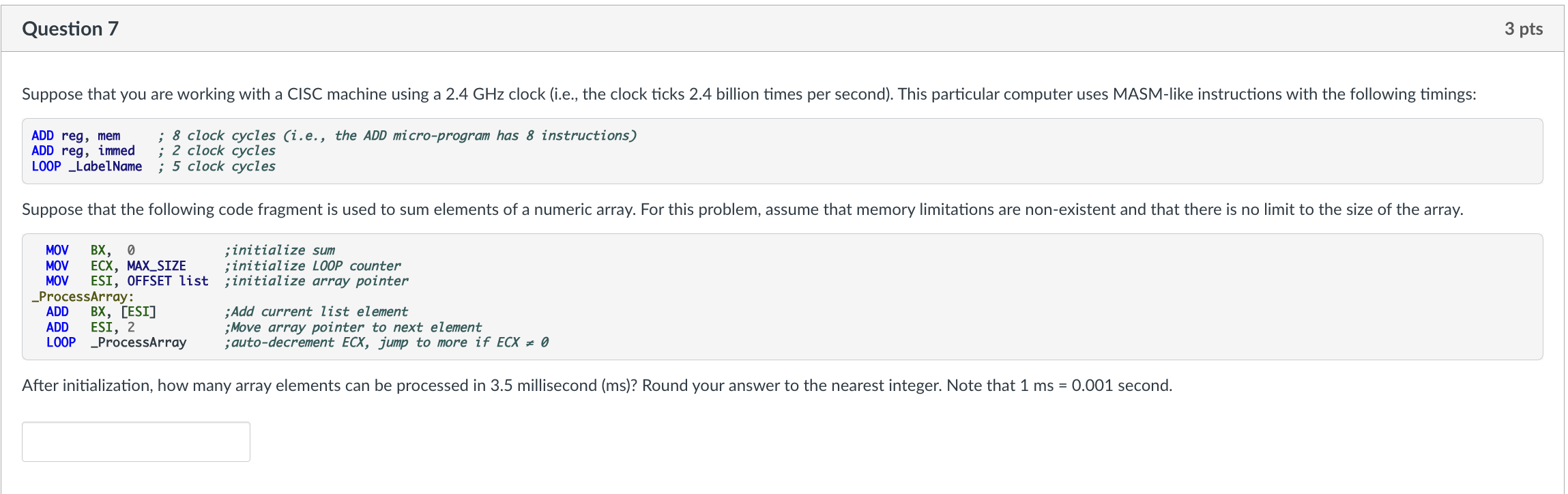 Solved Question 7Suppose that you are working with a CISC | Chegg.com