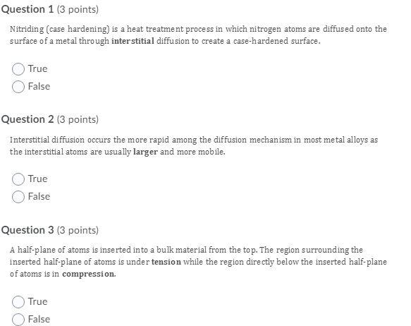 Solved Question 1 (3 points) Nitriding (case hardening) is a | Chegg.com