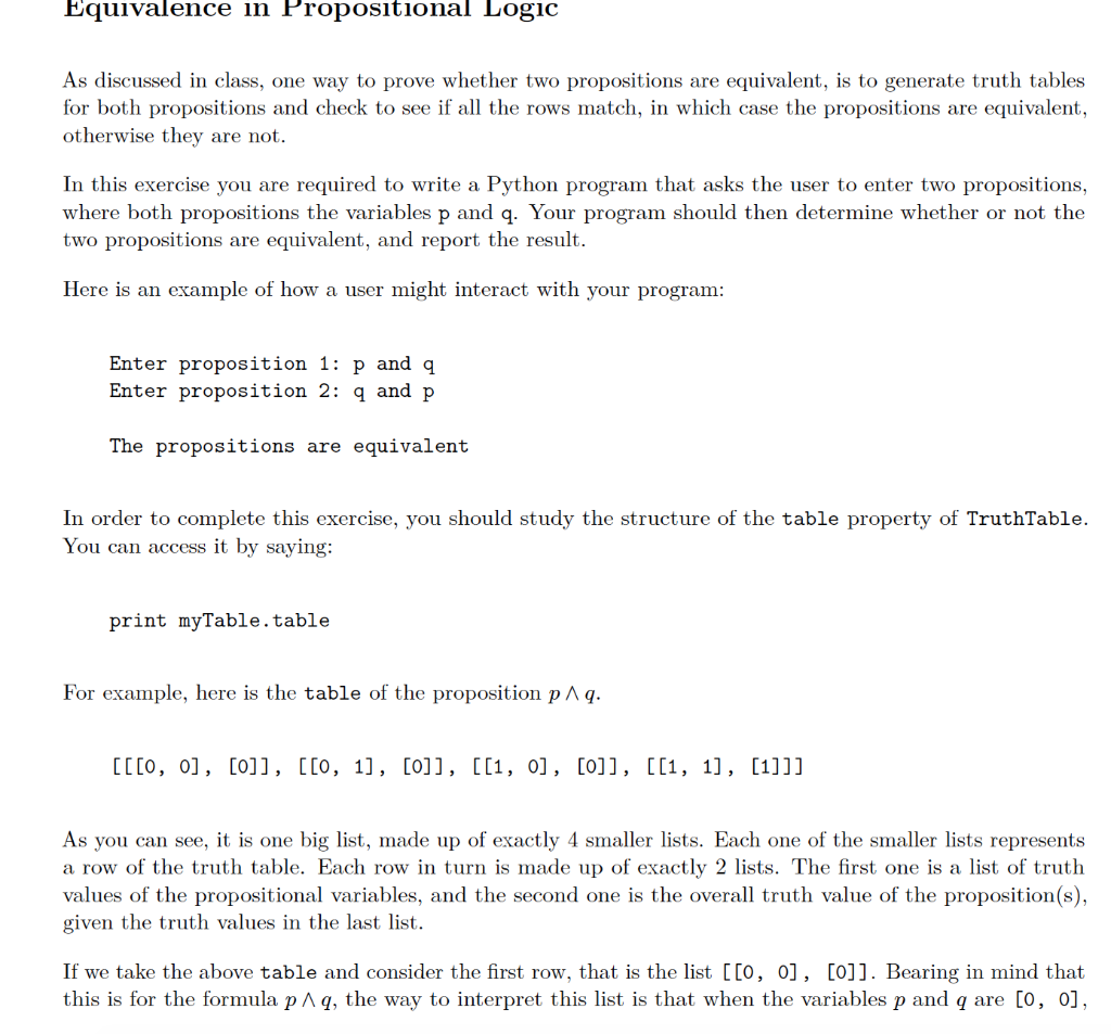 Solved Equivalence In Propositional Logic As Discussed In