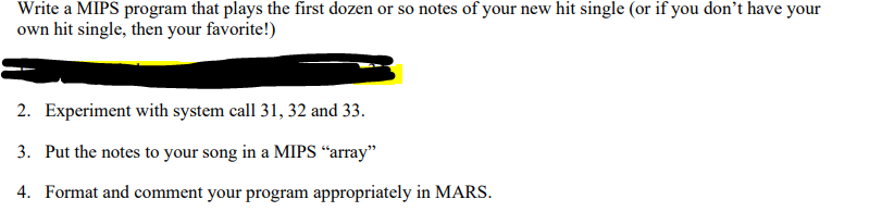 Solved Write a MIPS program that plays the first dozen or so | Chegg.com