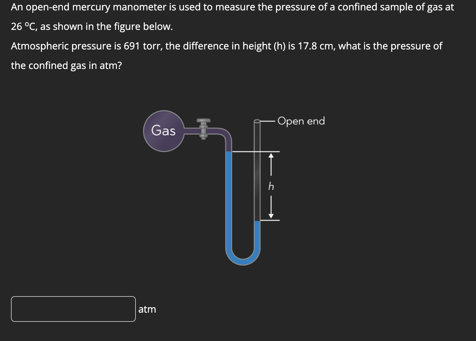 Solved An open-end mercury manometer is used to measure the | Chegg.com