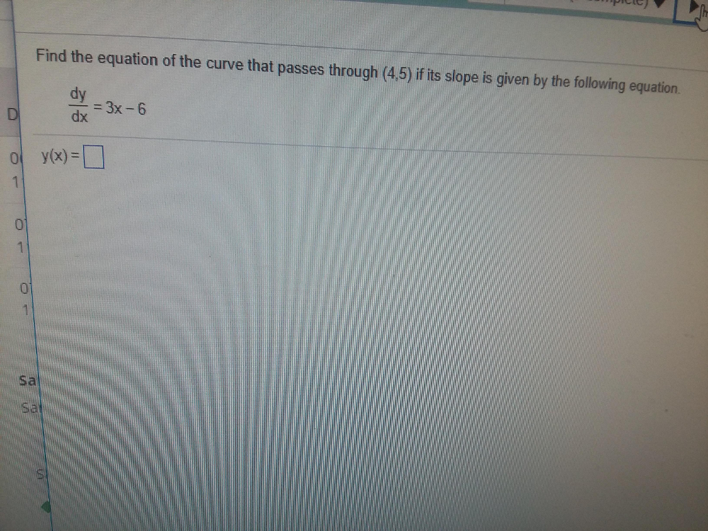 Solved Find the equation of the curve that passes through | Chegg.com
