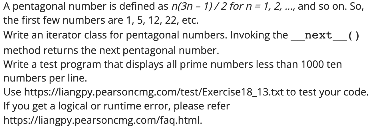 Solved 1 A pentagonal number is defined as n(3n - 1)/2 for n | Chegg.com