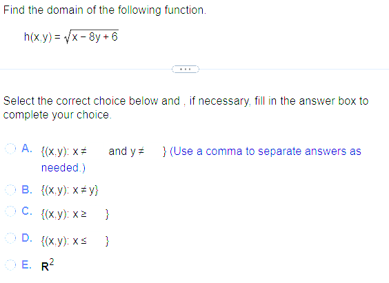 Solved Find the domain of the following function. | Chegg.com