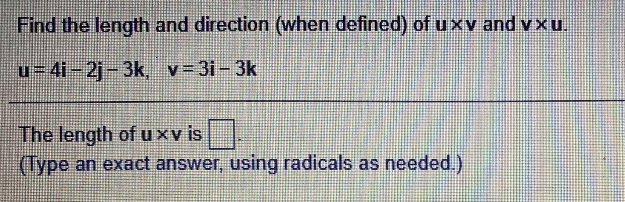 Solved Find the area of the triangle determined by the | Chegg.com