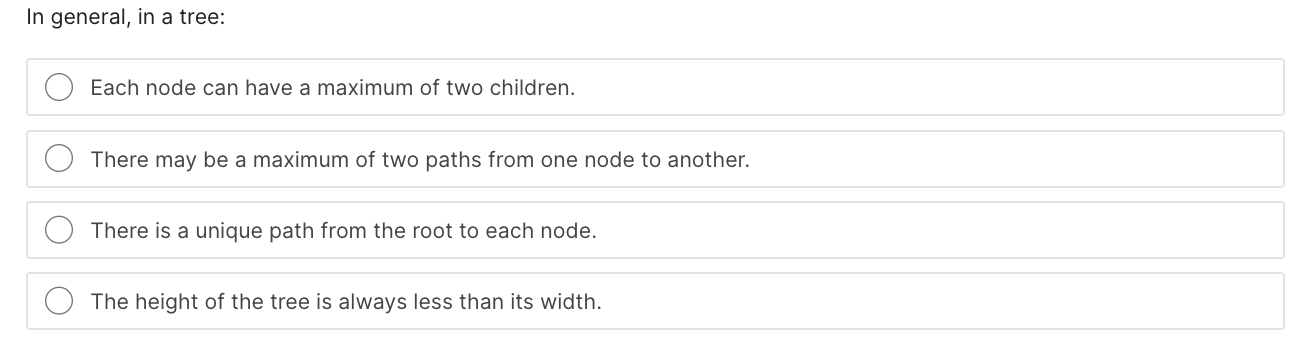 Solved Indicate which of the following data structures is | Chegg.com