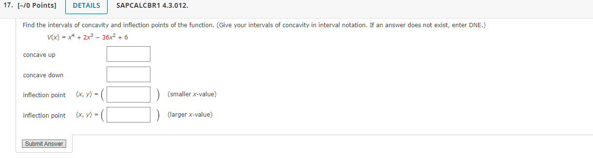 Solved Find the intervals of concavity and inflection points | Chegg.com
