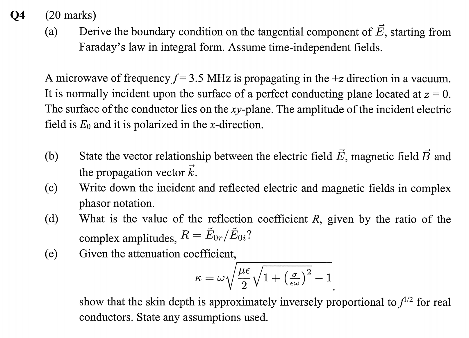 Solved (20 marks) (a) Derive the boundary condition on the | Chegg.com