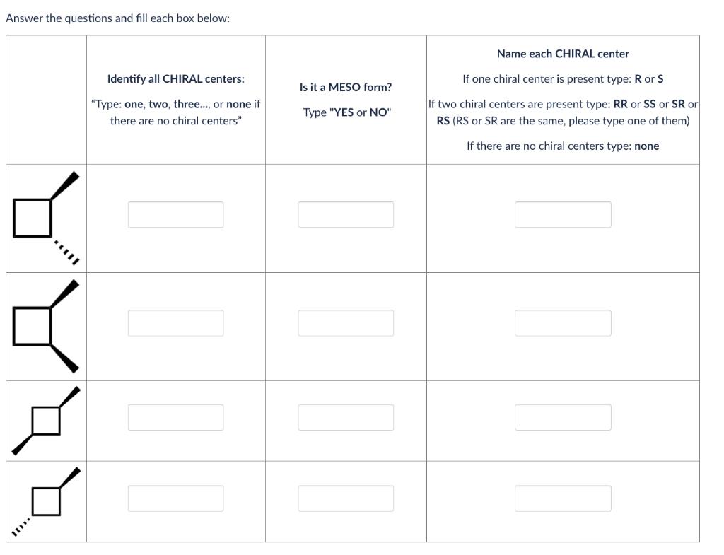 Solved Answer the questions and fill each box below: | Chegg.com