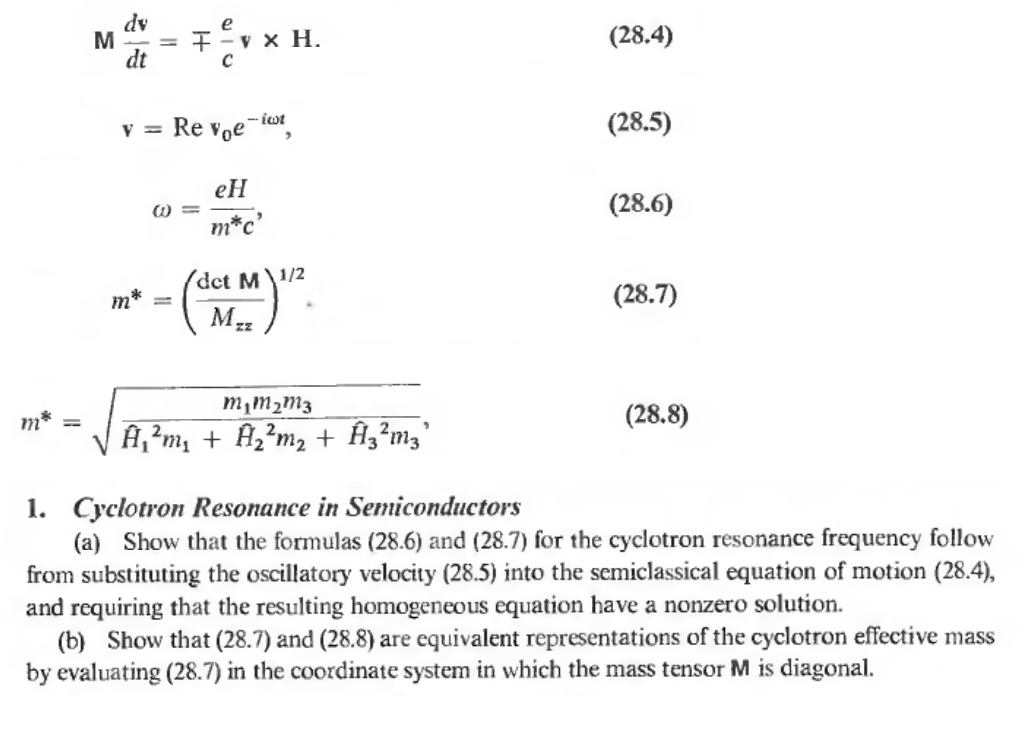 Solved (28.4) dt (28.5) iot eH (28.6) de rn"С m1m2m3 (28.8) | Chegg.com