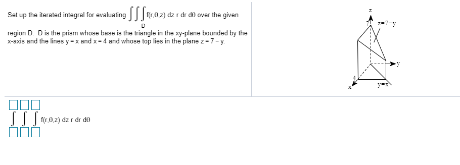 Solved z Set up the iterated integral for evaluating SS | Chegg.com