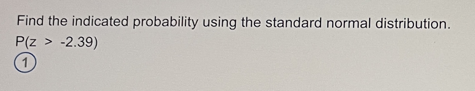 Solved Find the indicated probability using the standard | Chegg.com