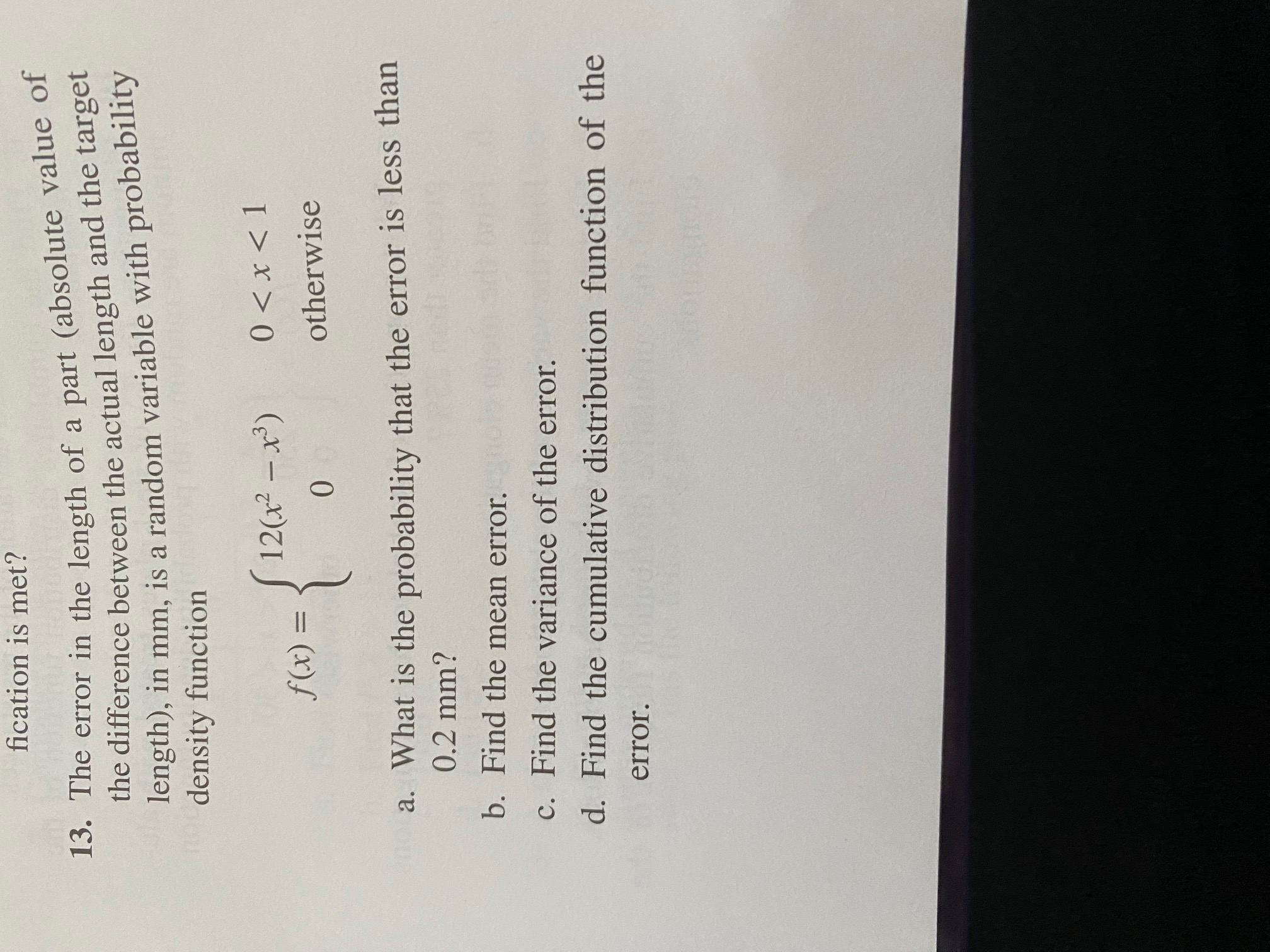 Solved fication is met? 13. The error in the length of a | Chegg.com