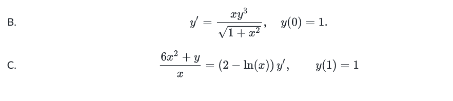 Solved For each of the following, (i) classify the | Chegg.com