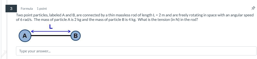 Solved Two point particles, labeled A and B , ﻿are connected | Chegg.com