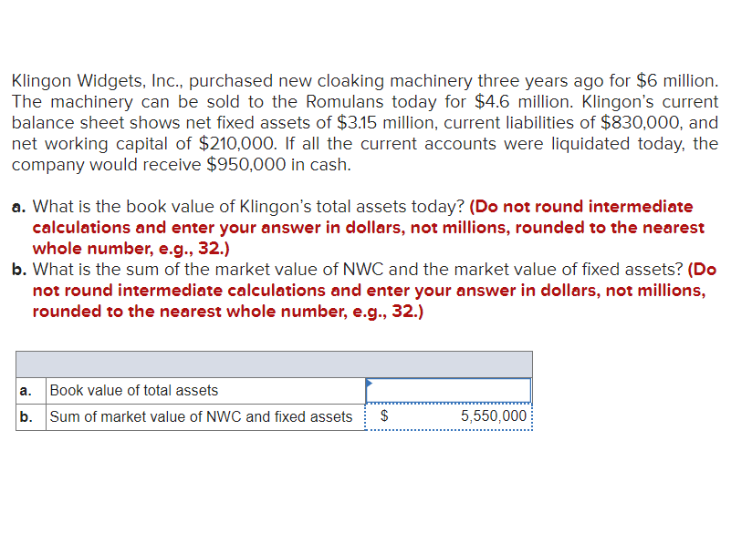 Solved Klingon Widgets, Inc., purchased new cloaking | Chegg.com