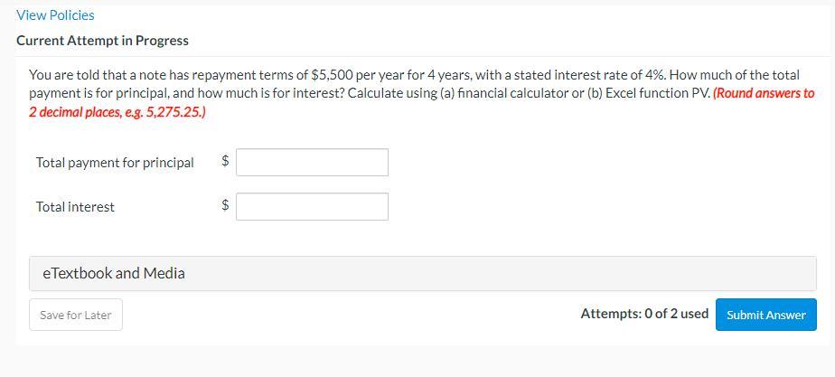 Solved You are told that a note has repayment terms of | Chegg.com