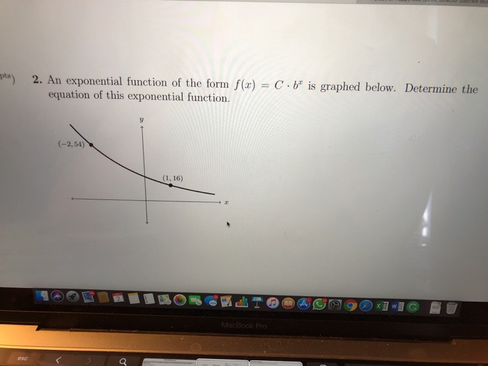 Solved: Pts) 2. An Exponential Function Of The Form F(x)C ... | Chegg.com