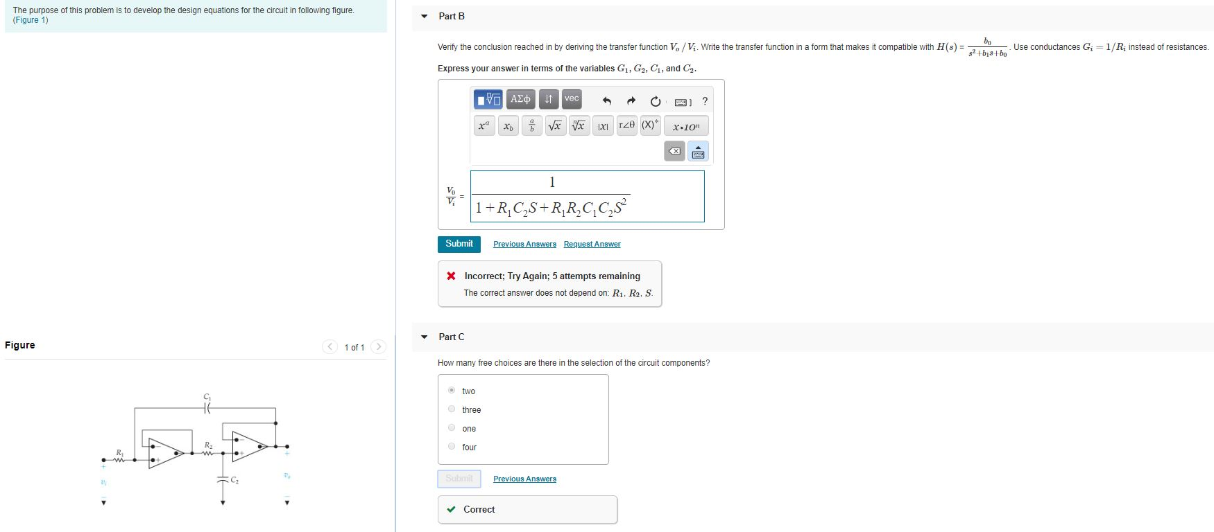 Solved The purpose of this problem is to develop the design | Chegg.com