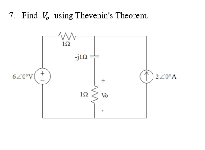 Solved Find Vo ﻿using Thevenin's Theorem. | Chegg.com