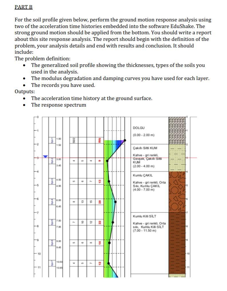 Solved PART A 1) Find an acceleration time history record | Chegg.com