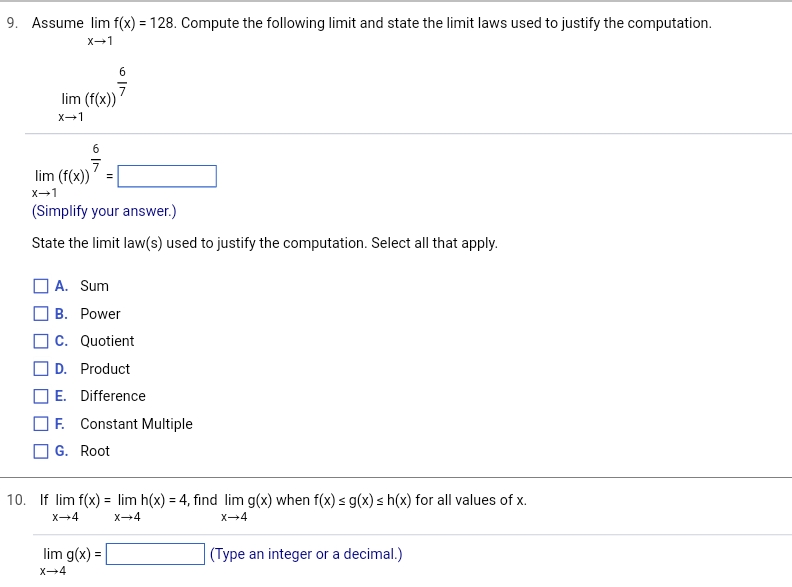 Solved Assume limx→1f(x)=128. Compute the following limit | Chegg.com