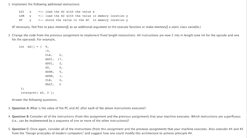 Solved public class Interpreter { static int PC; 1/program | Chegg.com